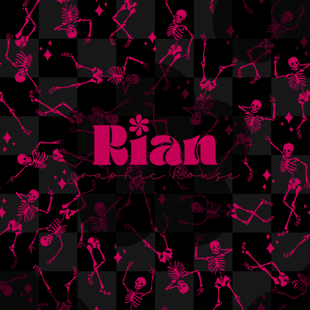 Skellies//Hot Pink Seamless – Rian Graphic House