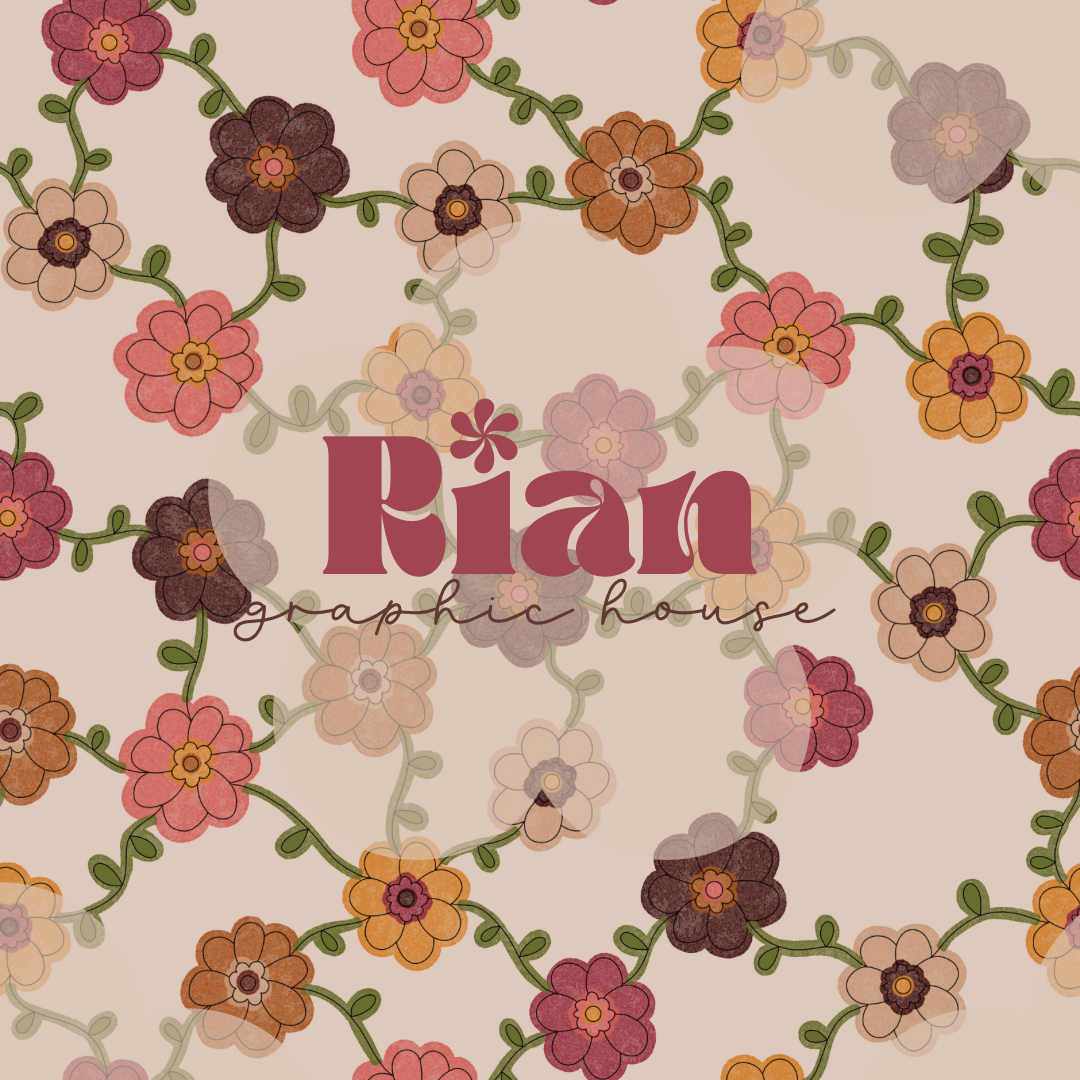 Golden Hour Blooms Seamless – Rian Graphic House
